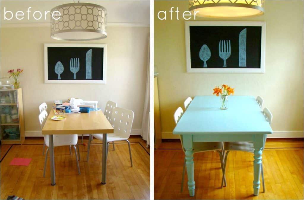 Top 23 Satisfying Dining Table Makeover (Before and After ...