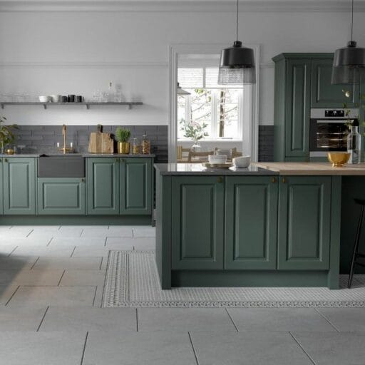 Best Kitchen Cabinet Colors to Complement Your Gray Floors - Enthralling Gumption