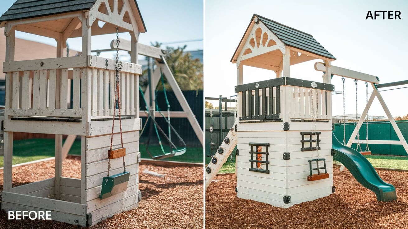 DIY Wooden Swing Set Makeover: A Complete Transformation Guide ...