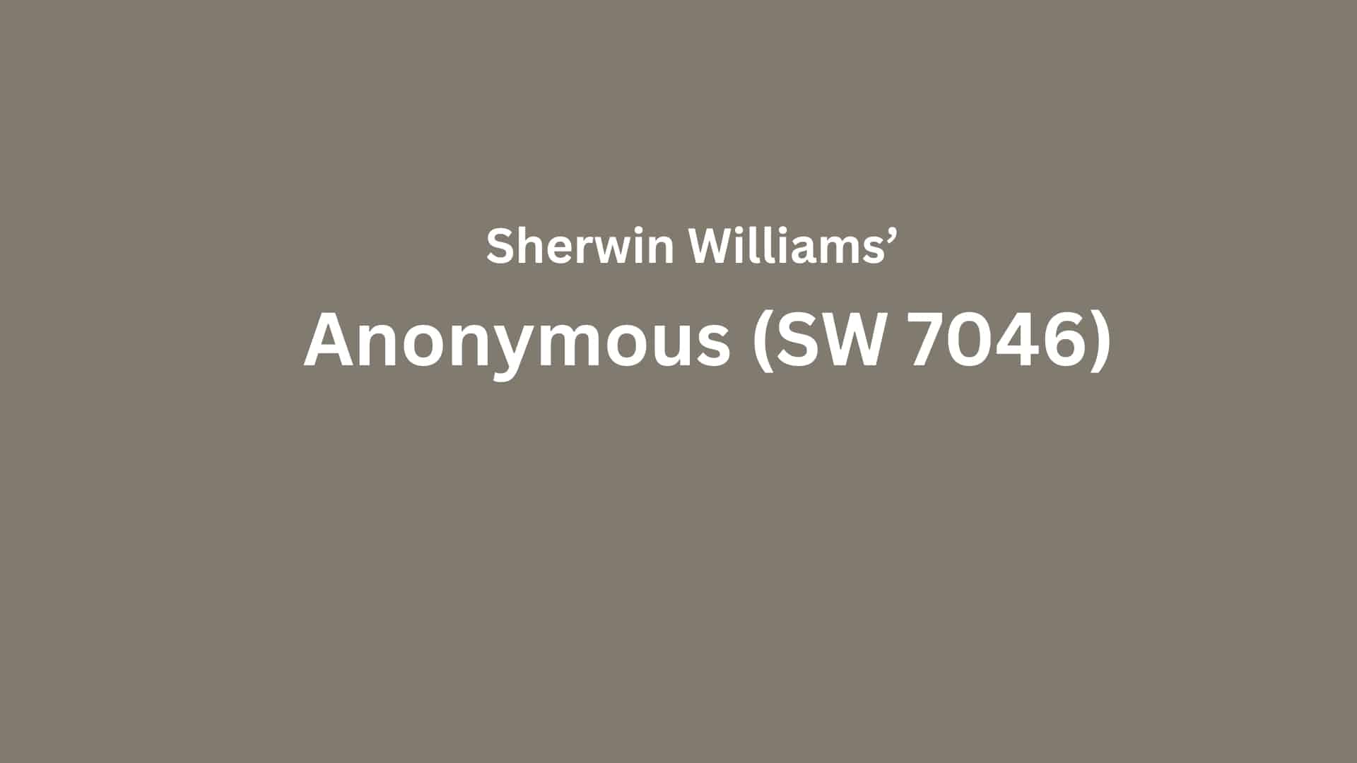 Sherwin Williams Anonymous (SW 7046): A Review - Enthralling Gumption