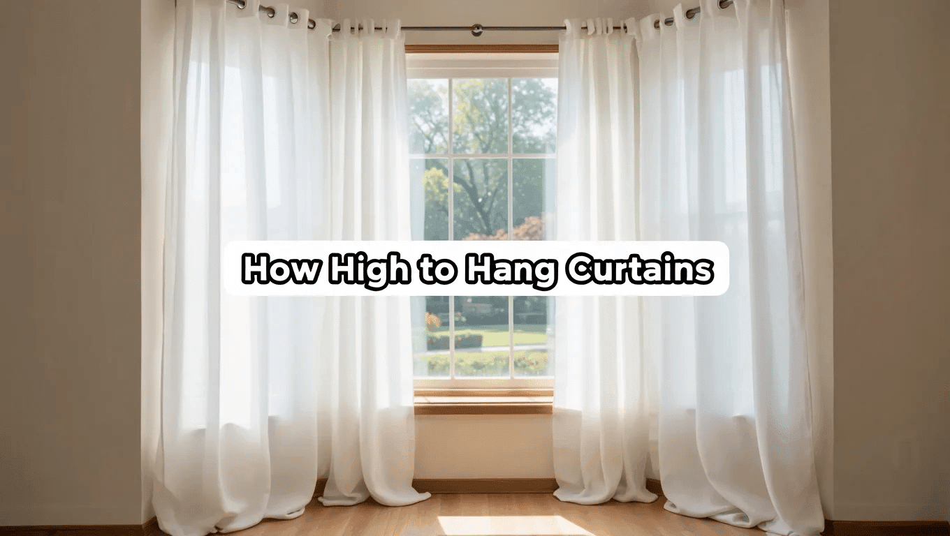 How High to Hang Curtains + Easy Hanging Steps - Enthralling Gumption