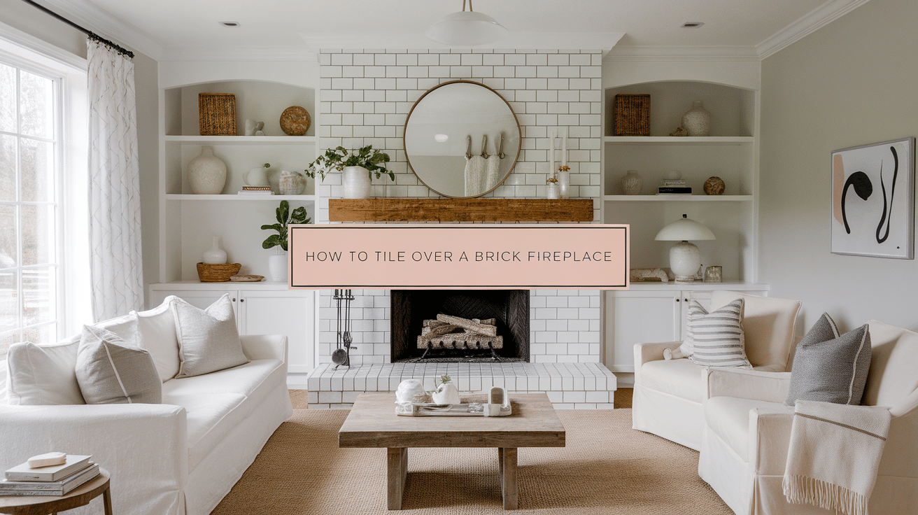 How to Tile Over a Brick Fireplace - Enthralling Gumption