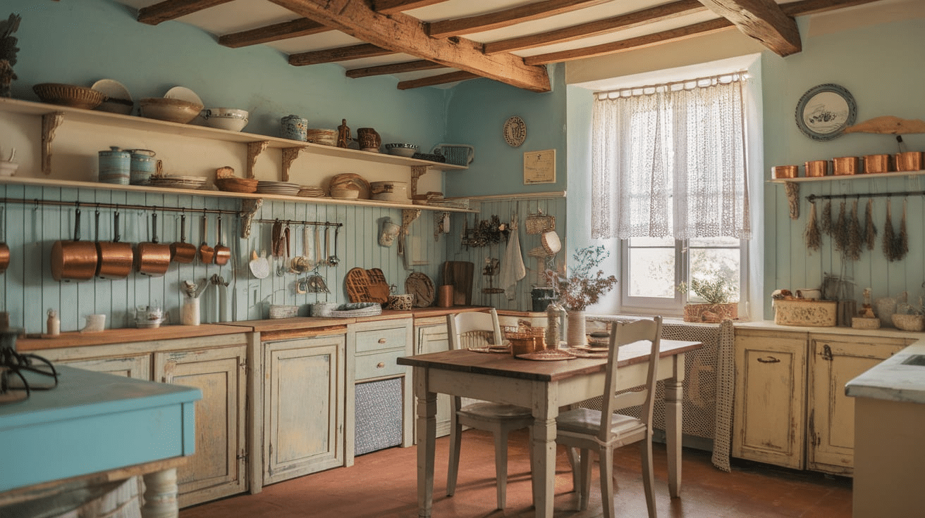 30 Simple Vintage French Country Kitchen Ideas - Enthralling Gumption